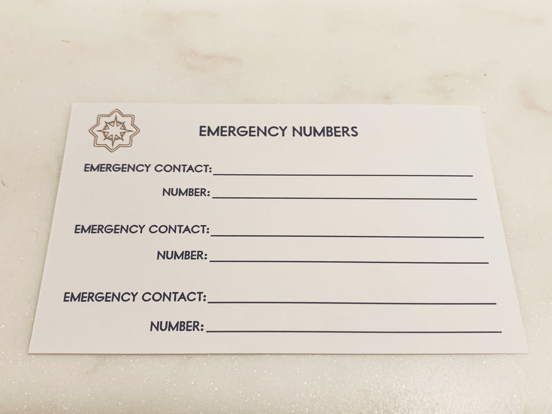 Emergency Contact Cards (Pack of 10) – Theology of Home